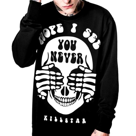 Killstar | Shirts | Nwt Killstar Hope I See You Never Sweatshirt Rare ...